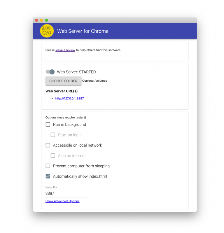 The Simplest Local Web Server - Chris Burgess